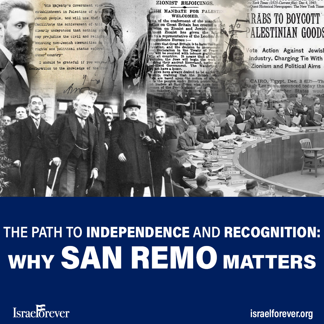 PATH TO INDEPENDENCE: WHY SAN REMO MATTERS : The Israel Forever Foundation